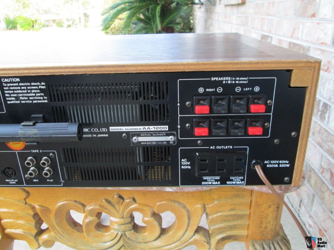 AKAI AA-1200 120WPC receiver / Has Dual transformers! Rare! Photo ...