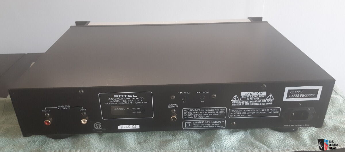 Rotel RCD 1072 CD Player in Silver with Original Remote and Power Cord ...