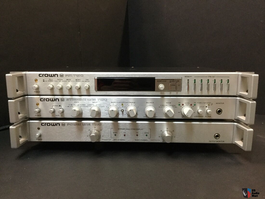 Crown: FM Two, Straight Line Two Preamp, Power Line Two Amp. Stereo ...