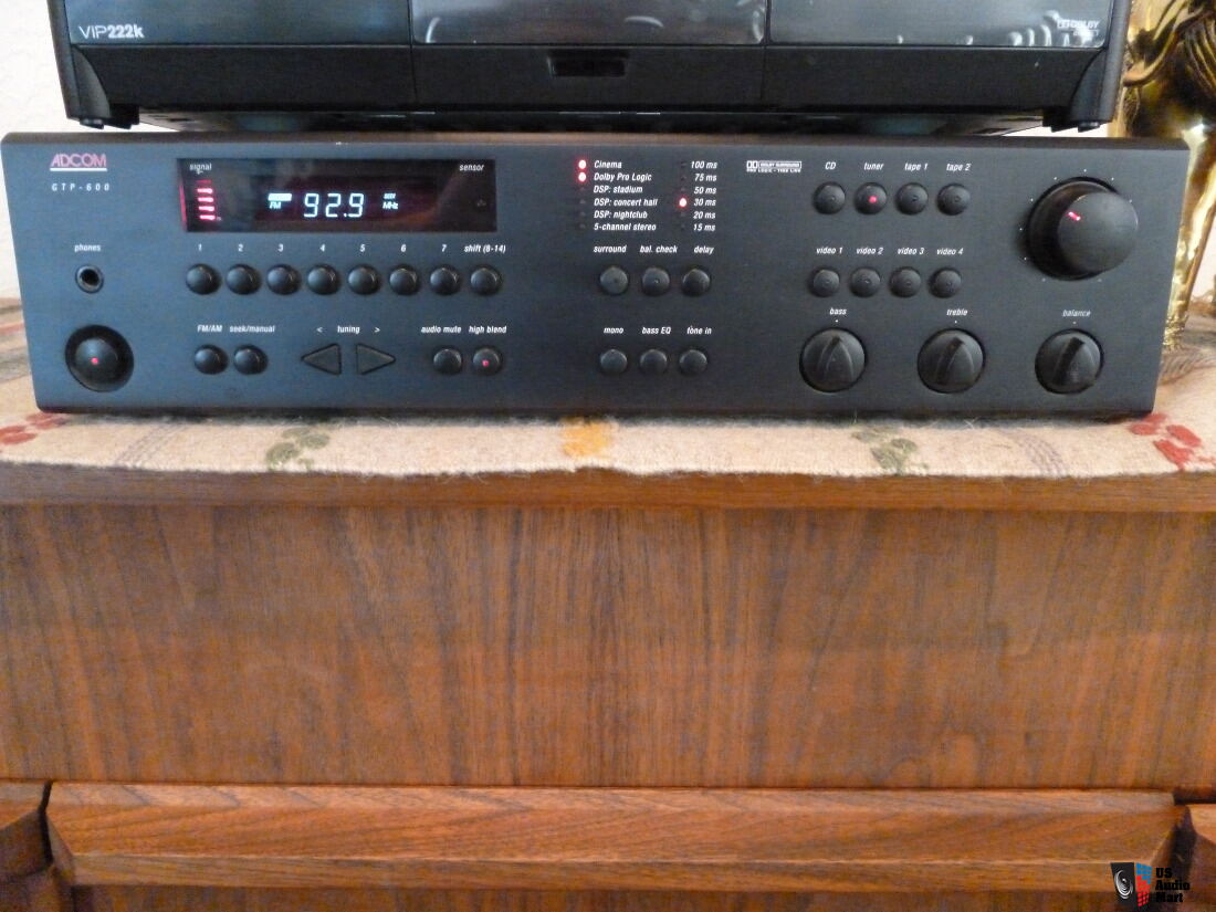 Adcom GFA 555ii and GTP 600 Preamp/tuner Original Remote and Original ...