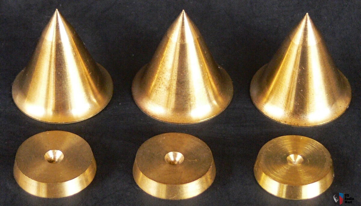 Various Brass, Aluminum & Ceramic isolation cones + footers DH Cones ...