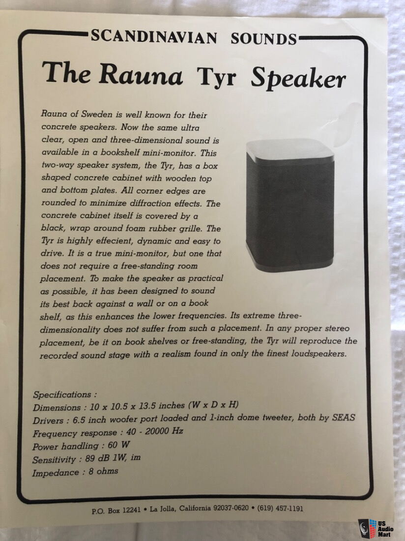Very Rare Rauna Tyr II Photo #2647071 - US Audio Mart
