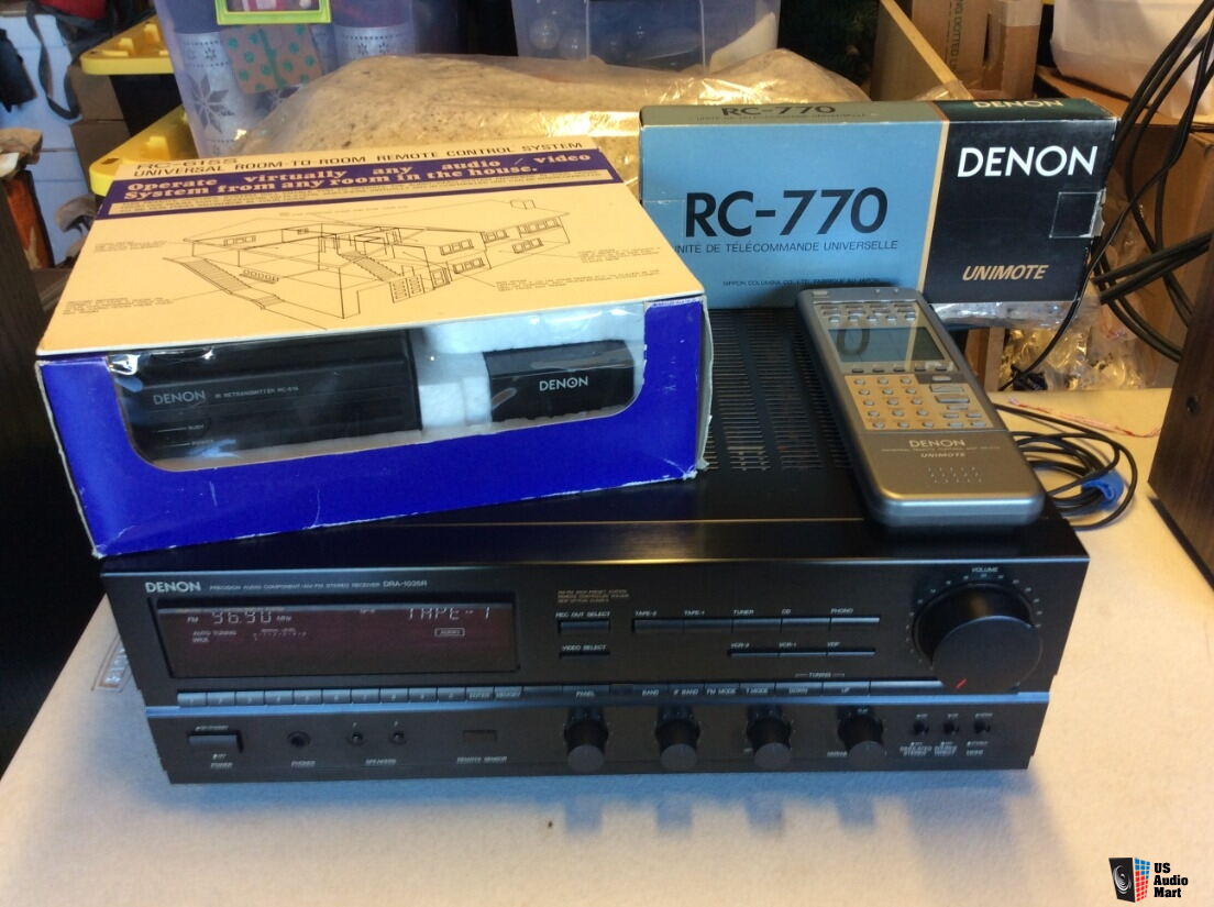 Denon DRA-1035 Stereo Receiver w/ RC-770 Remote Control and RC-615S ...