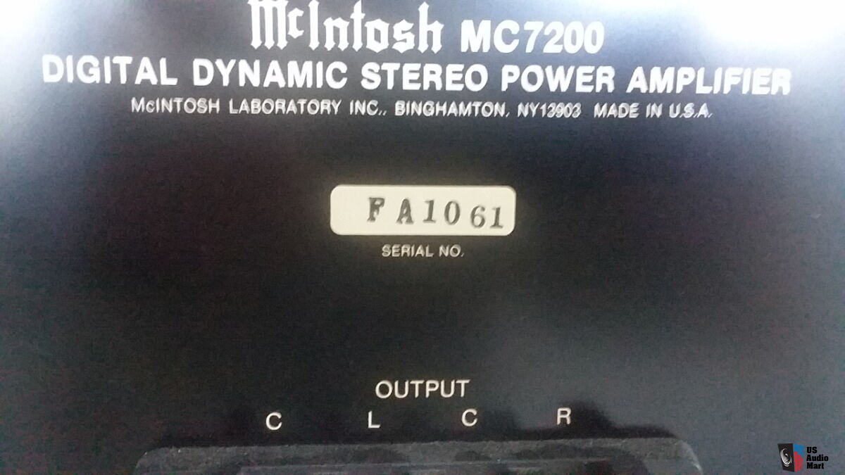 McIntosh MC7200 Amplifier Photo #2662325 - US Audio Mart