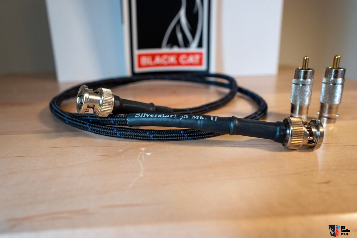 Black Cat Silverstar! MkII - 75 Ohm BNC Digital Cable w/RCA Adapters ...