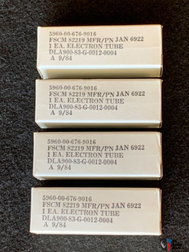 Philips JAN 6922/6DJ8 Tubes (Matched Quad, NIB, Made In USA) Photo ...