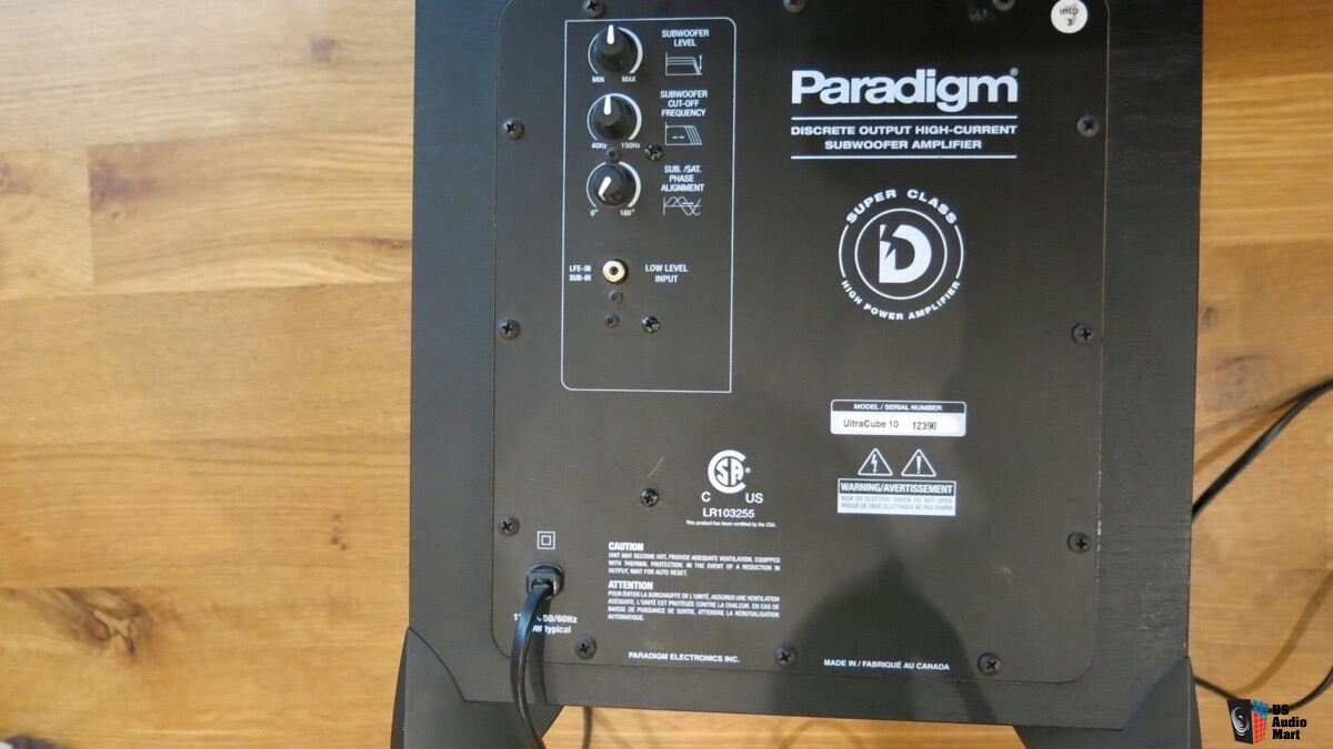 Paradigm Ultracube 10 Subwoofer Photo #2775931 - US Audio Mart