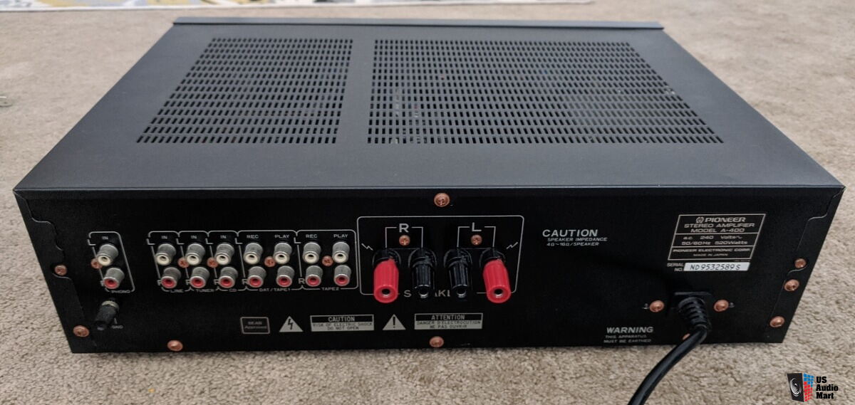upgraded Pioneer A400 integrated amplifier + step-up transformer. MM ...