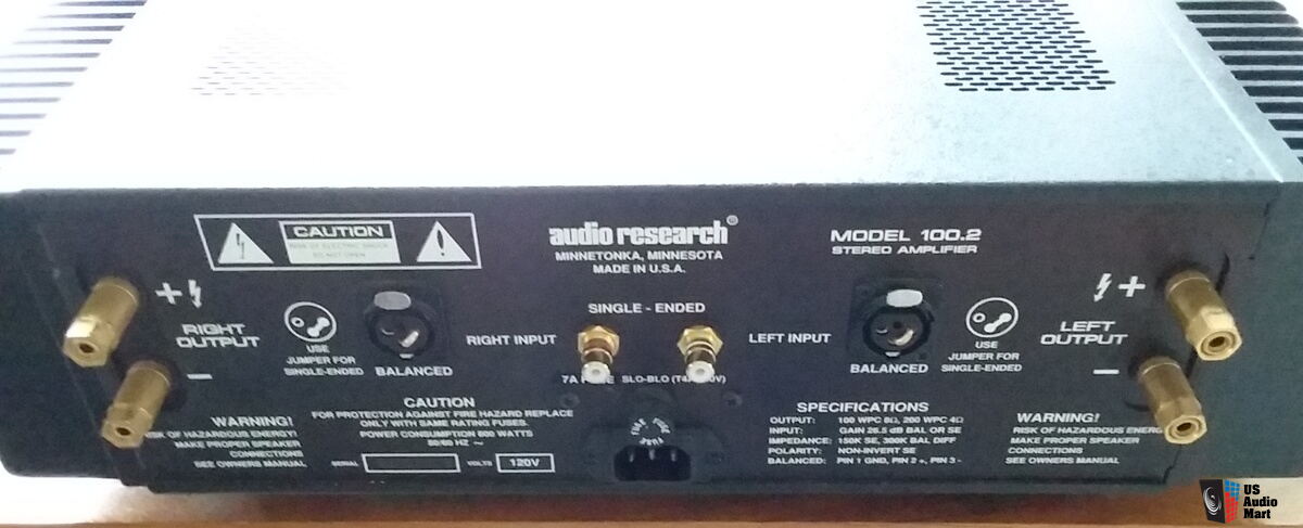 Audio Research 100.2 solid state amp Photo #2871001 - US Audio Mart
