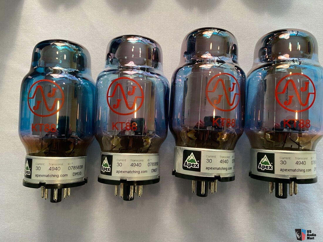 JJ Electronic KT88 Blue Glass matched quad Photo #2939096 - US Audio Mart