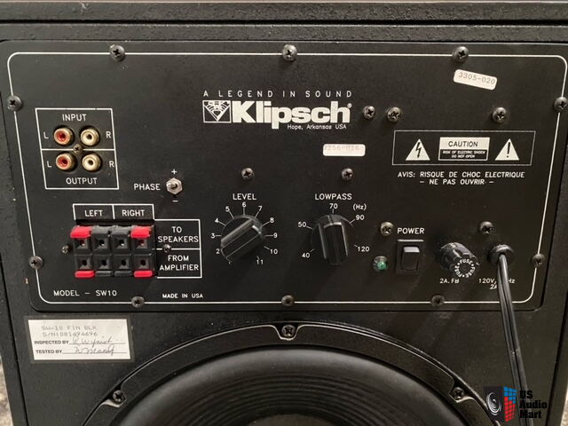 Klipsch SW 10 subwoofer Photo #2942471 - US Audio Mart
