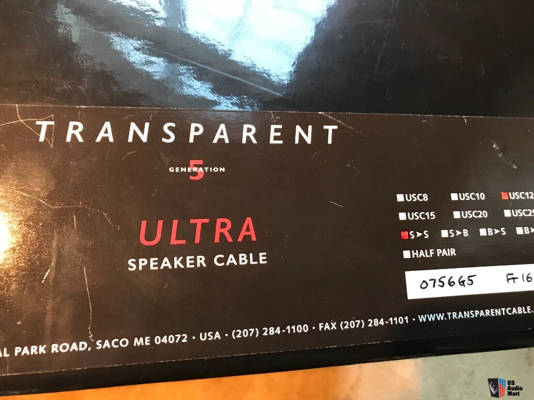 Transparent Audio Ultra Gen 5 Speaker Cable - 10 feet Photo #2976513 ...