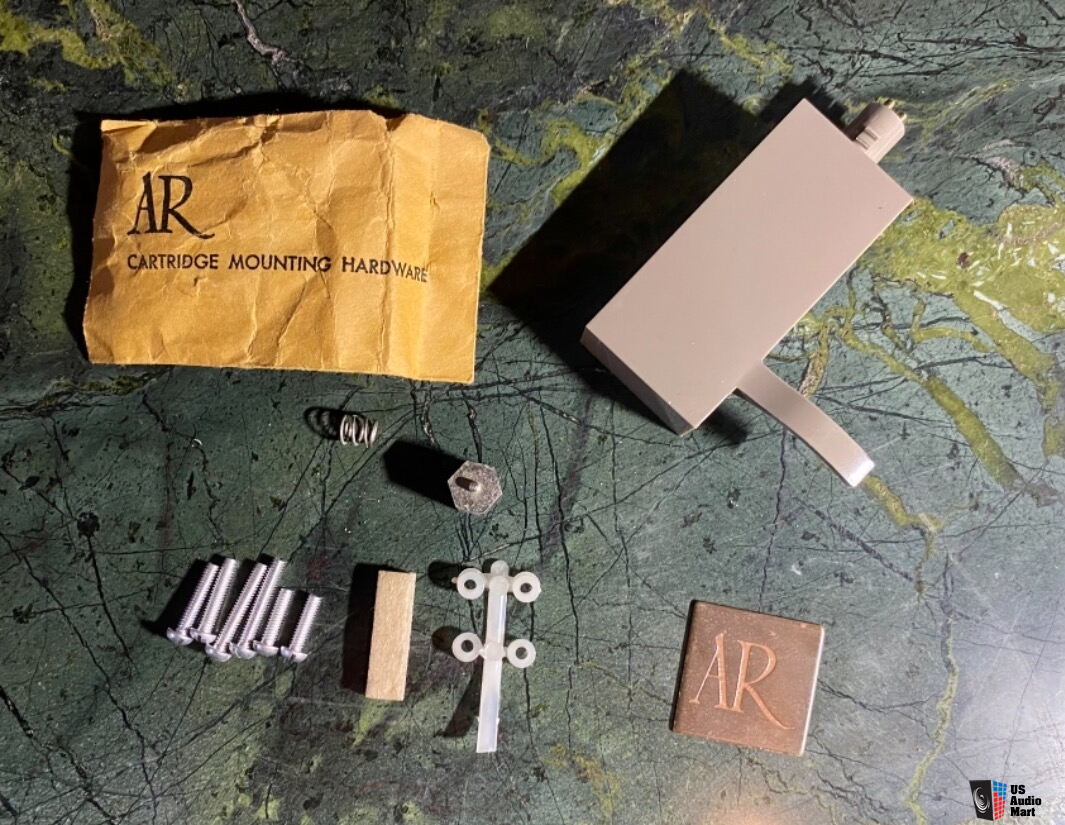 AR XA/XB Turntable Badge, Headshell, and mounting hardware-RARE Photo ...