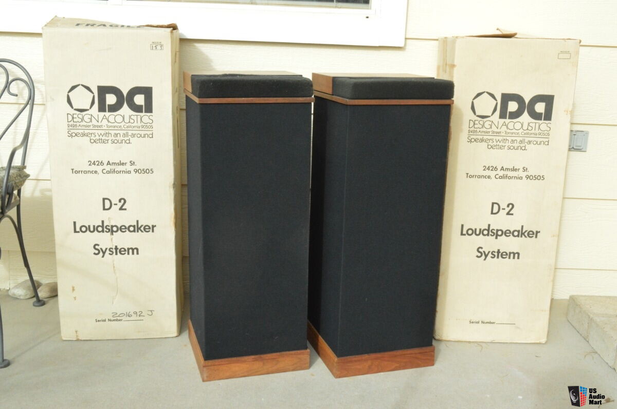 Vintage Design Acoustics D-2 Loudspeaker Tower Speakers w/ Boxes! + New ...