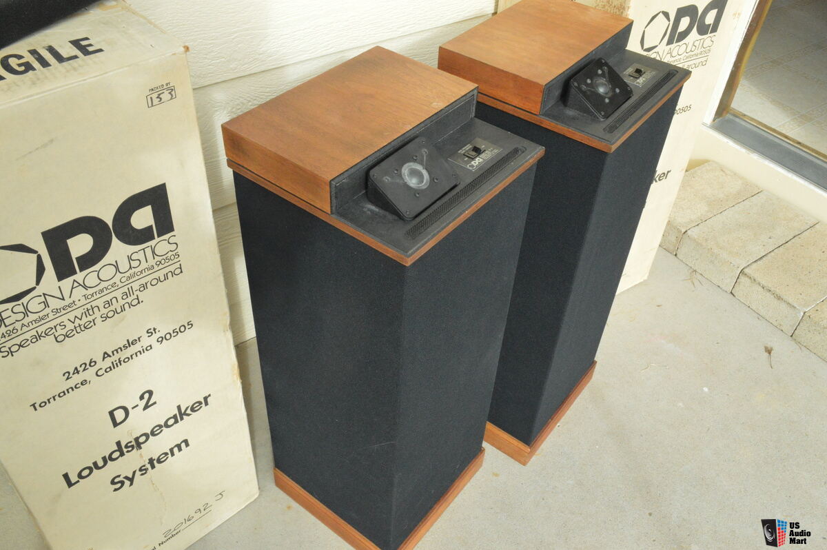Vintage Design Acoustics D-2 Loudspeaker Tower Speakers w/ Boxes! + New ...