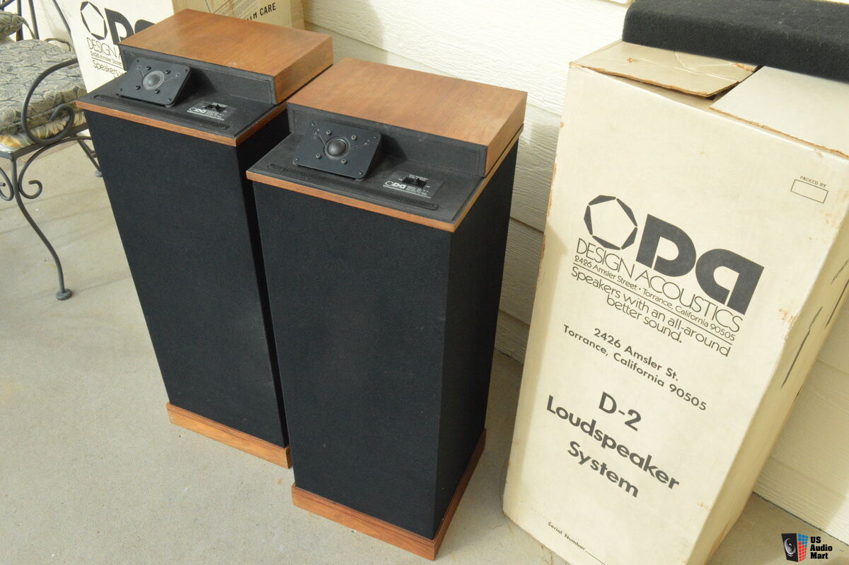 Vintage Design Acoustics D-2 Loudspeaker Tower Speakers w/ Boxes! + New ...