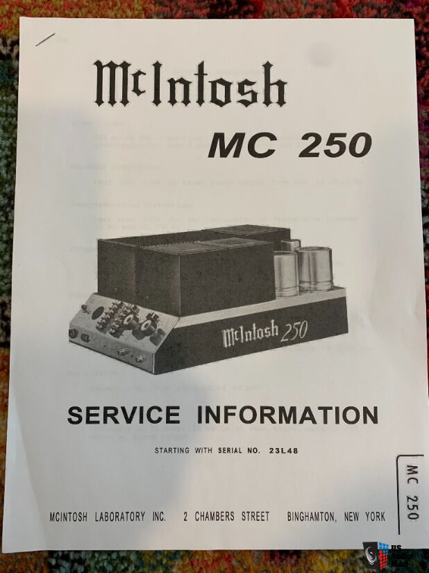 Mcintosh MC 250 Amplifier Photo #3044339 - US Audio Mart
