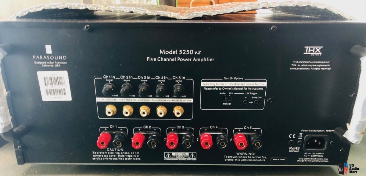 Parasound 5250 v.2 5 Channel Power Amplifier - Never powered on Photo ...
