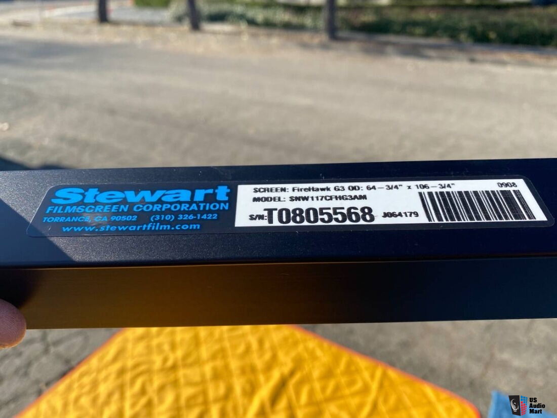 Stewart Filmscreen Firehawk G3 Microperf 110" screen w Carada ...