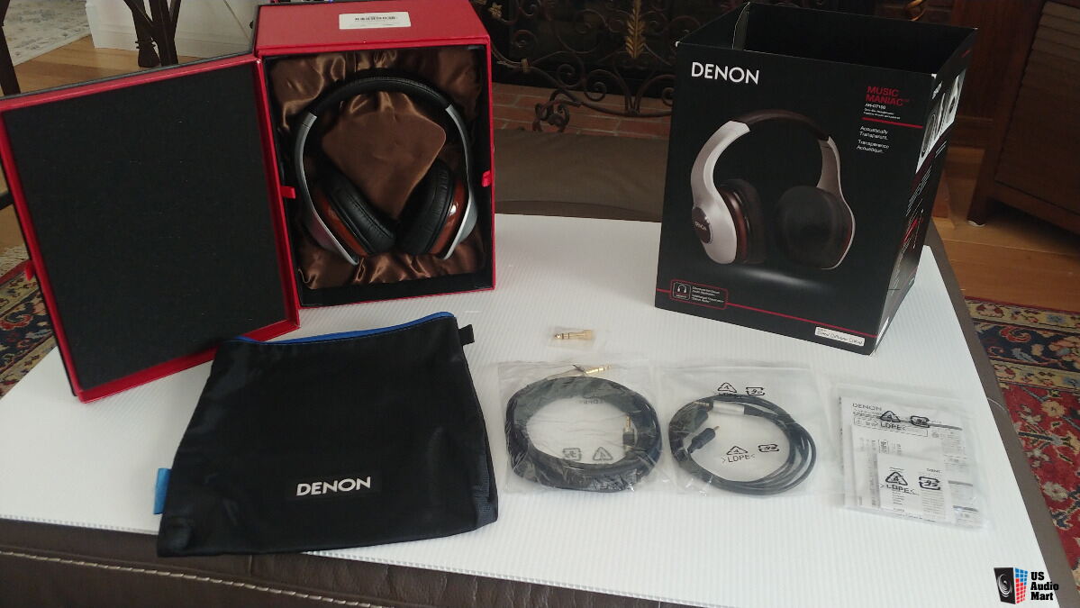 Denon AH-D7100 Over-Ear Reference Headphones - Hand Carved Mahagony ...