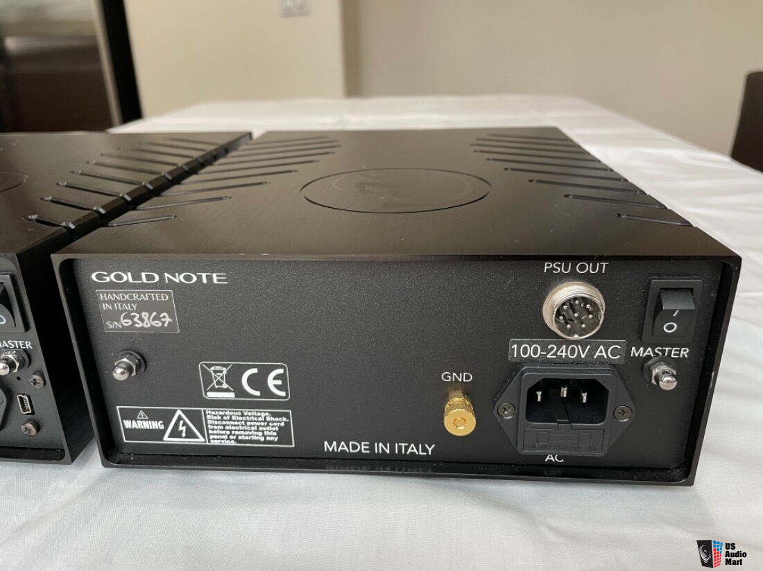 Gold Note PH-10 solid state MC/MM phono preamp and Gold Note PSU-10 ...