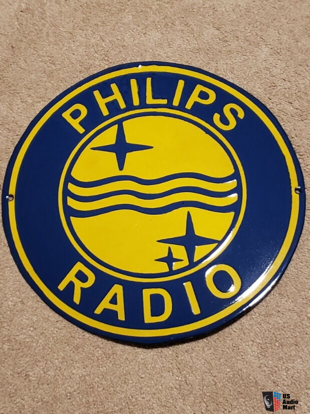 Rare and Vintage Porcelain Philips Radio Tube Sign Photo #3091995 - US ...