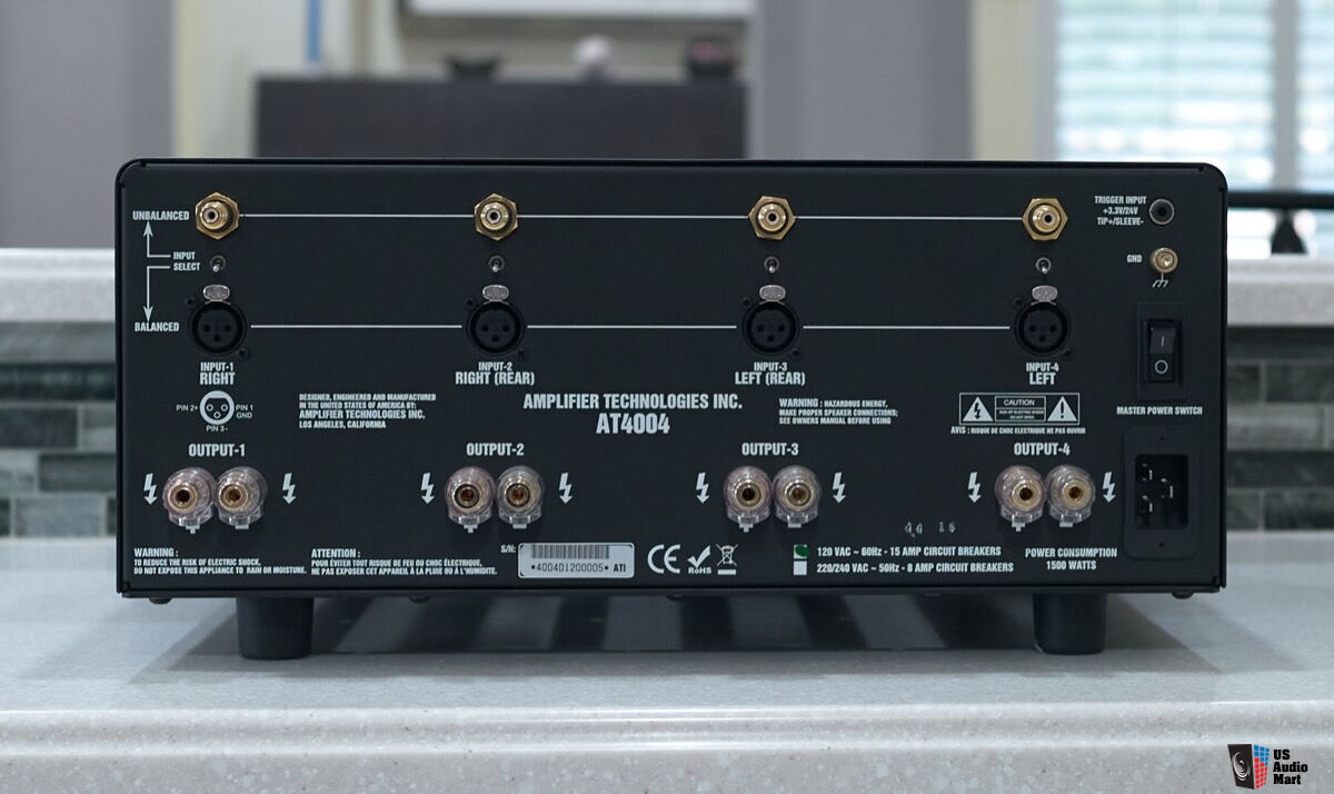 Excellent ATI Signature Model AT4004 Four Channel Amplifier Photo ...