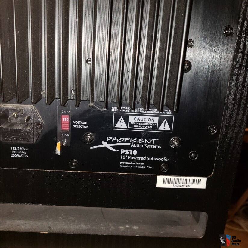 Proficient Audio PS-10 SUB WOOFER w/ Class D amplifier. Audiophile ...