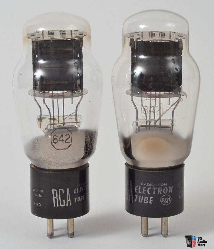 Closely Matched Pair RCA 842 Triode Tubes - Identical Date Codes For ...