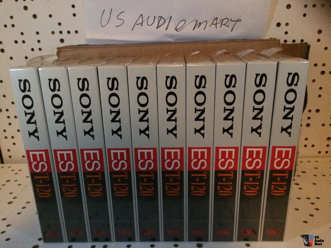10 X SONY ES T-120 VHS sealed new in box For Sale - US Audio Mart