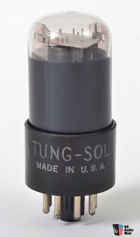 Pair of Tung-Sol VT-229 6SL7 GT Tubes - Round Plates - Black Glass For ...