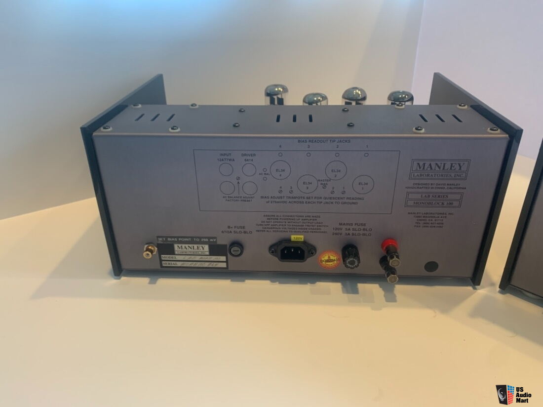Manley Labs, LAB SERIES 100 Tube Mono Blocks "Prestine Condition Photo ...
