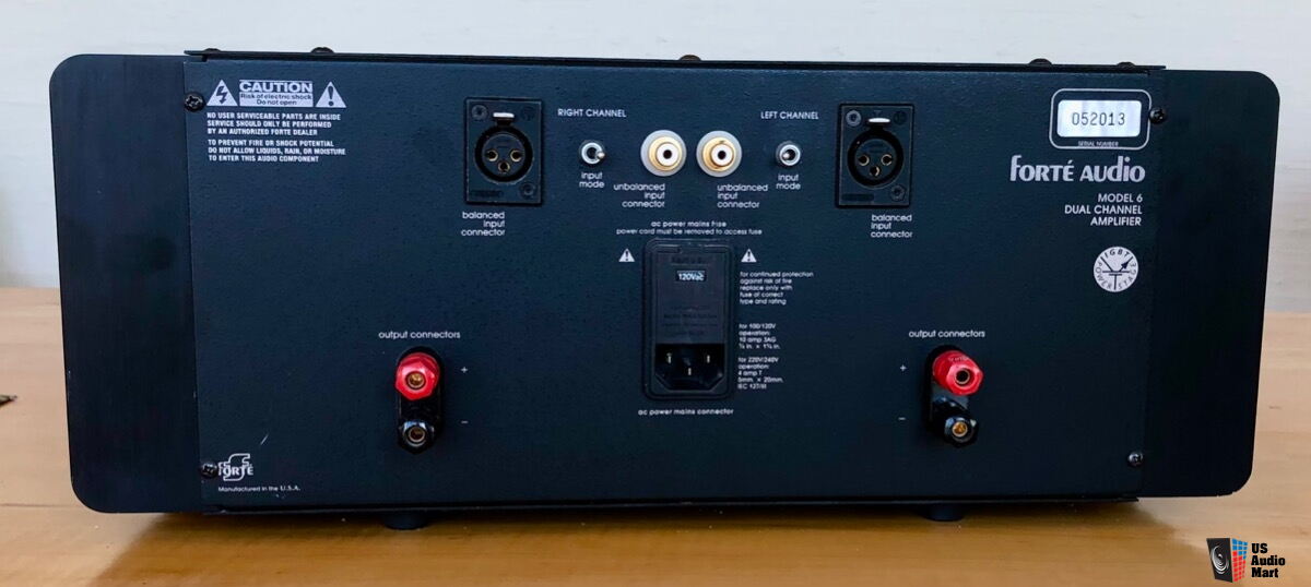 Forte Model 6 dual channel power amplifier Photo #3287497 - US Audio Mart