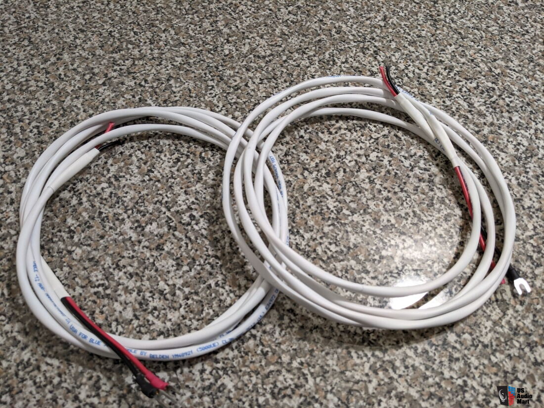 Blue Jean Cable (BJC) 12 Gauge White 9 Ft. Speaker Cable (Pair) For ...