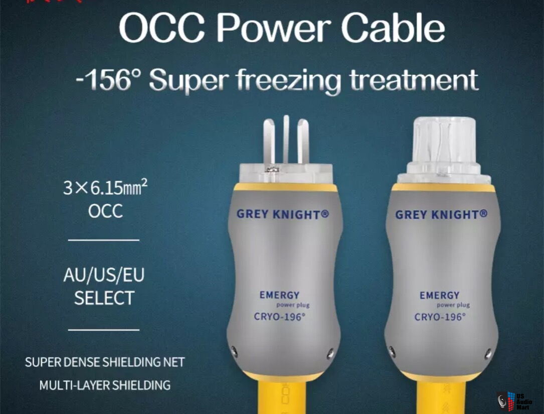 Grey Knight Pure OCC Copper Power Cord For Sale - US Audio Mart