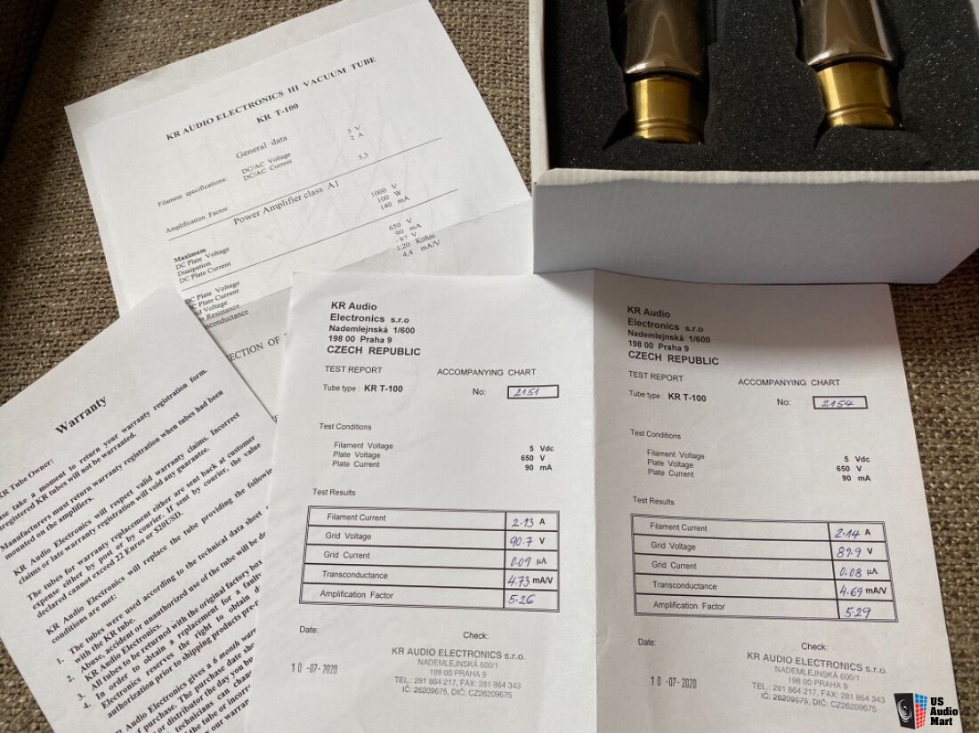 KR Audio T-100 DHT tubes (Lampizator, Vinnie Rossi, etc) Photo #3345873 ...
