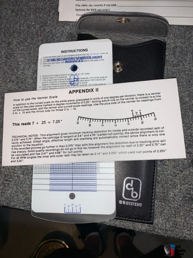 DBS DB Systems - DBP-10 Cartridge Alignment Protractor Photo #3359816 ...