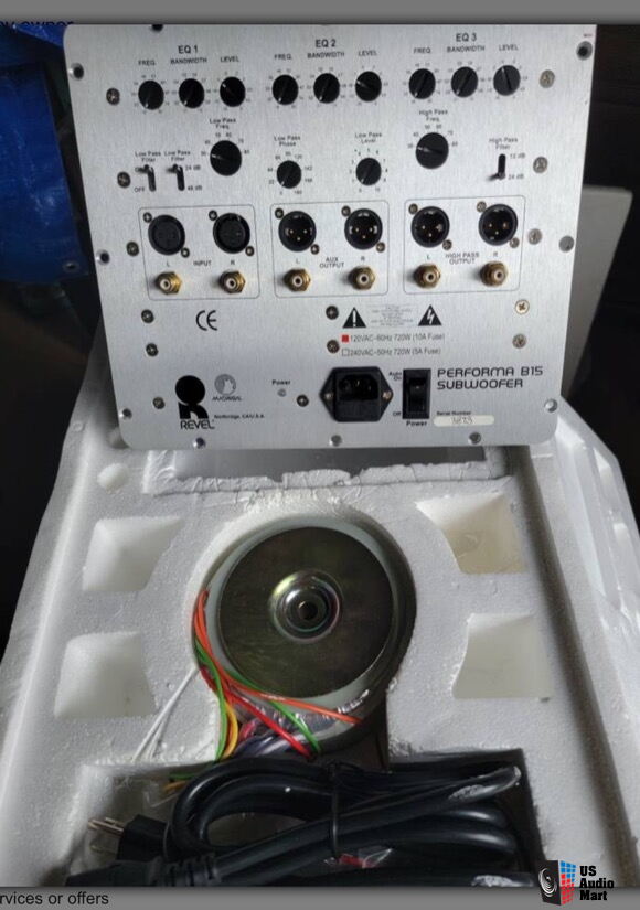 Revel b15 power amplifier only Photo #3374460 - US Audio Mart