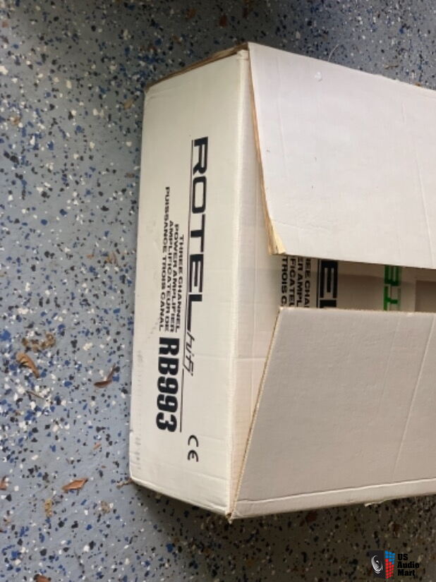 Rotel RB 993 3 channel 200watts/channel orig box and manual Photo ...