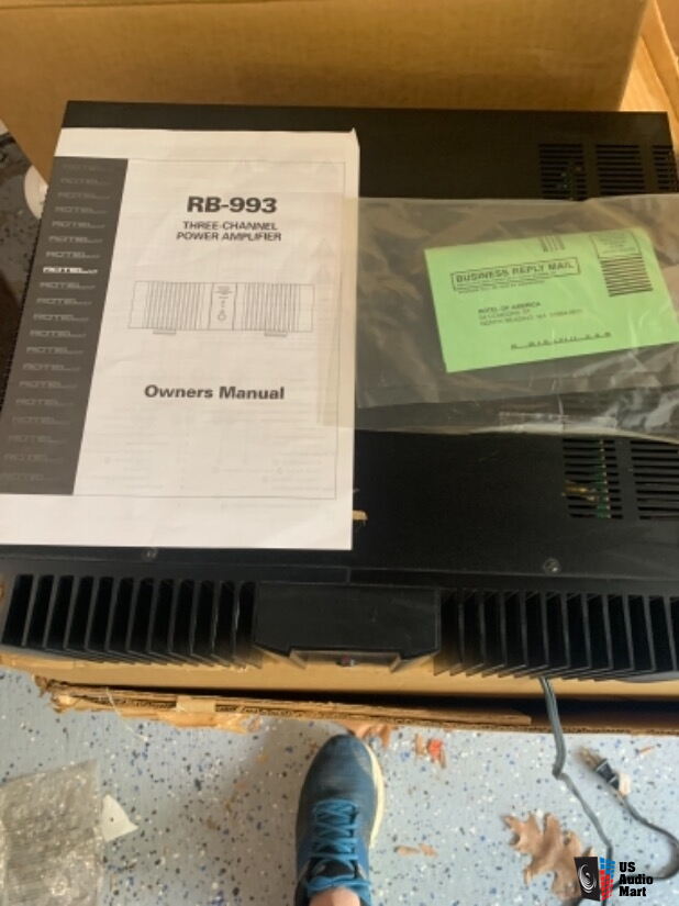 Rotel RB 993 3 channel 200watts/channel orig box and manual Photo ...