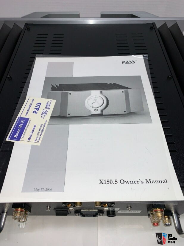 Pass Labs X150.5 Power Amplifier in Excellent Condition with Box ...