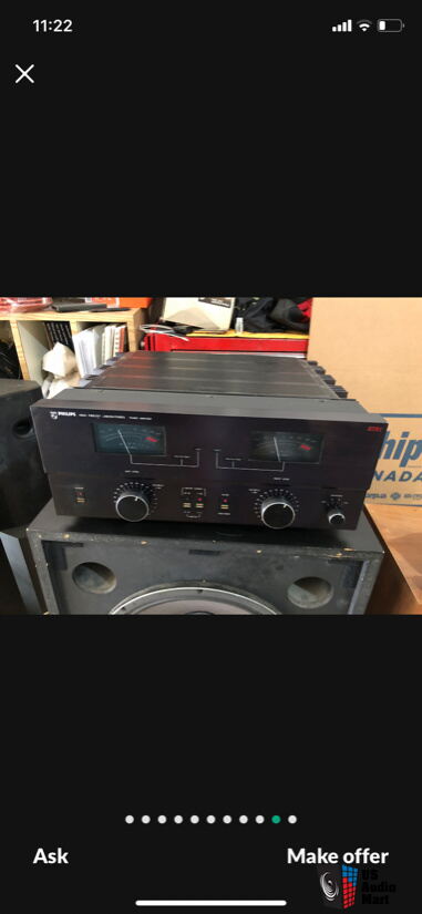 Vintage Philips high fidelity laboratories AH5781 power amplifier Photo ...