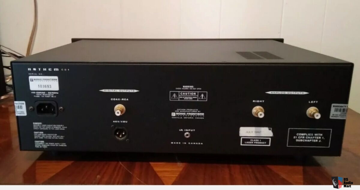 Anthem CD 1 Tube Output 6 Disc CD Player. With Remote Photo #3511930 ...
