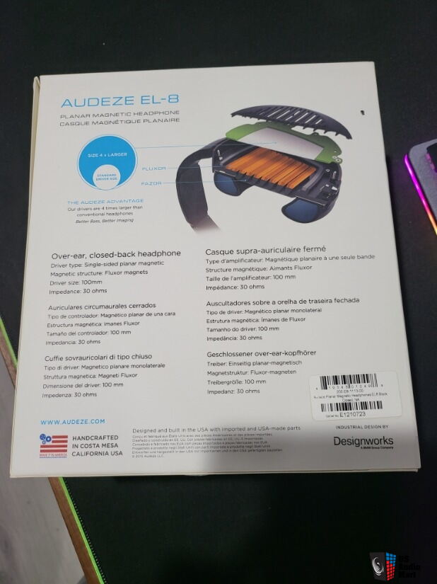 Audeze HEADPHONE ----EL-8 Closed Back + plusounds custum cable Photo ...