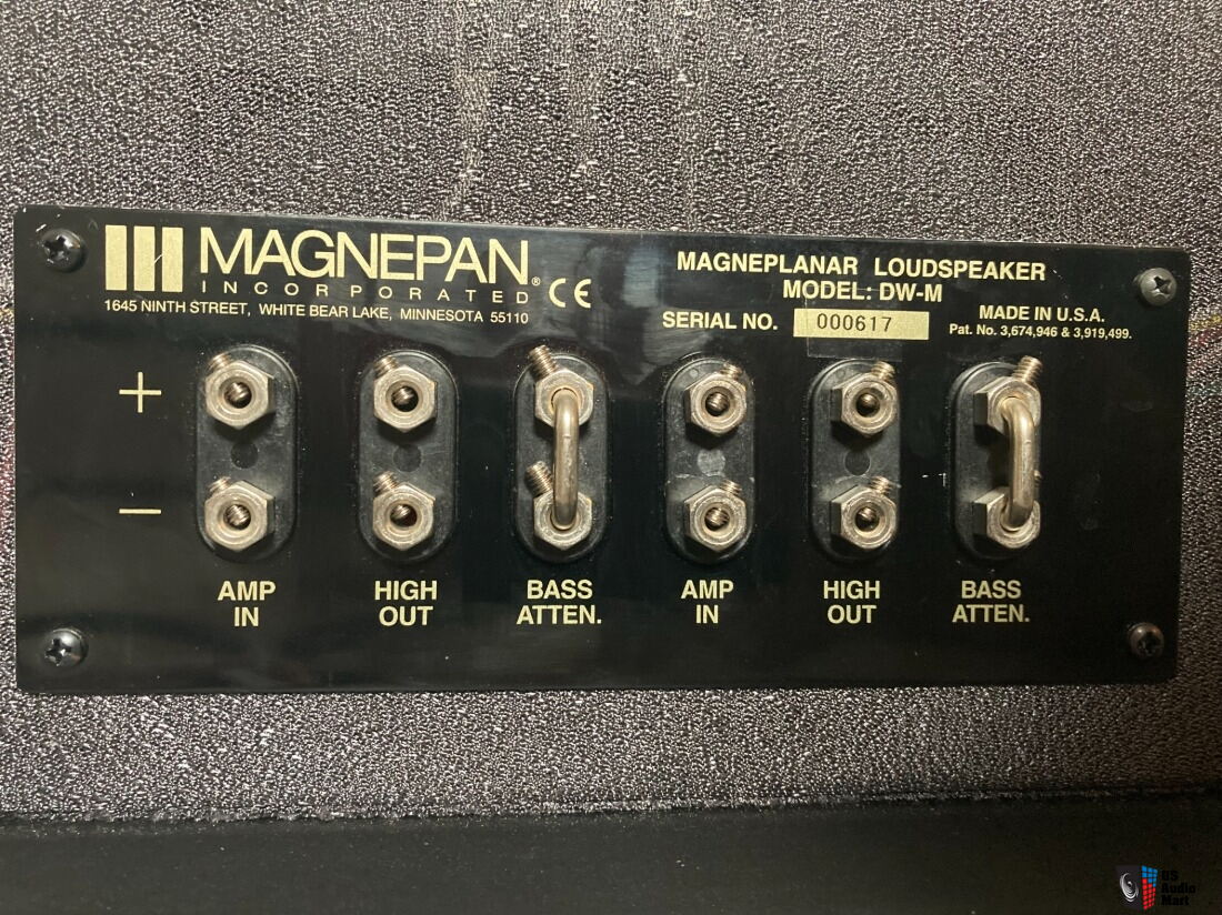 Magnepan MMGW on-wall (pair) & DWM bass panel (single) 47" x 12" x 3.5 ...