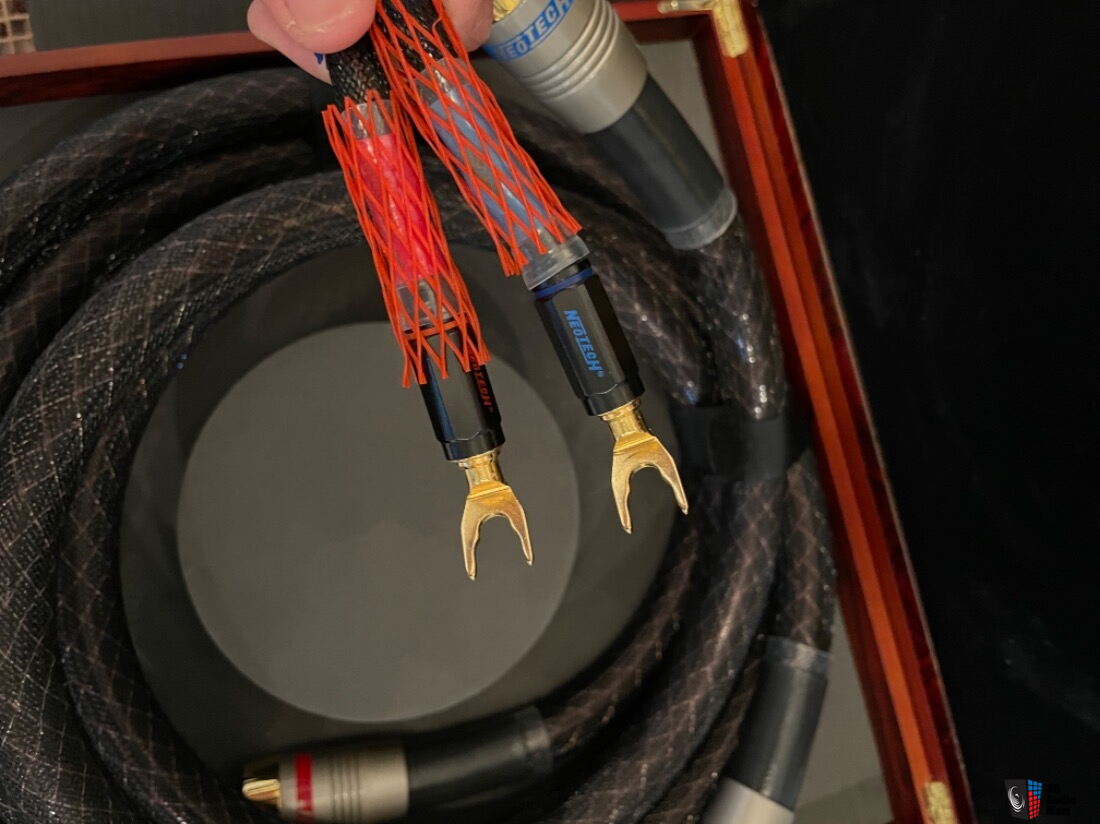 Neotech NES-1002 Speaker Cables 2.5-meter Pair Spades Ends UPOCC Silver ...