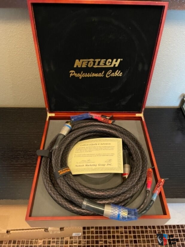 Neotech NES-1002 Speaker Cables 2.5-meter Pair Spades Ends UPOCC Silver ...