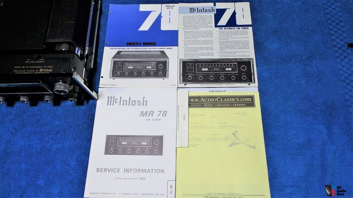 McIntosh+* MR 78 FM-TUNER *6-Month-Warranty* / *AUDIO CLASSICS Photo ...