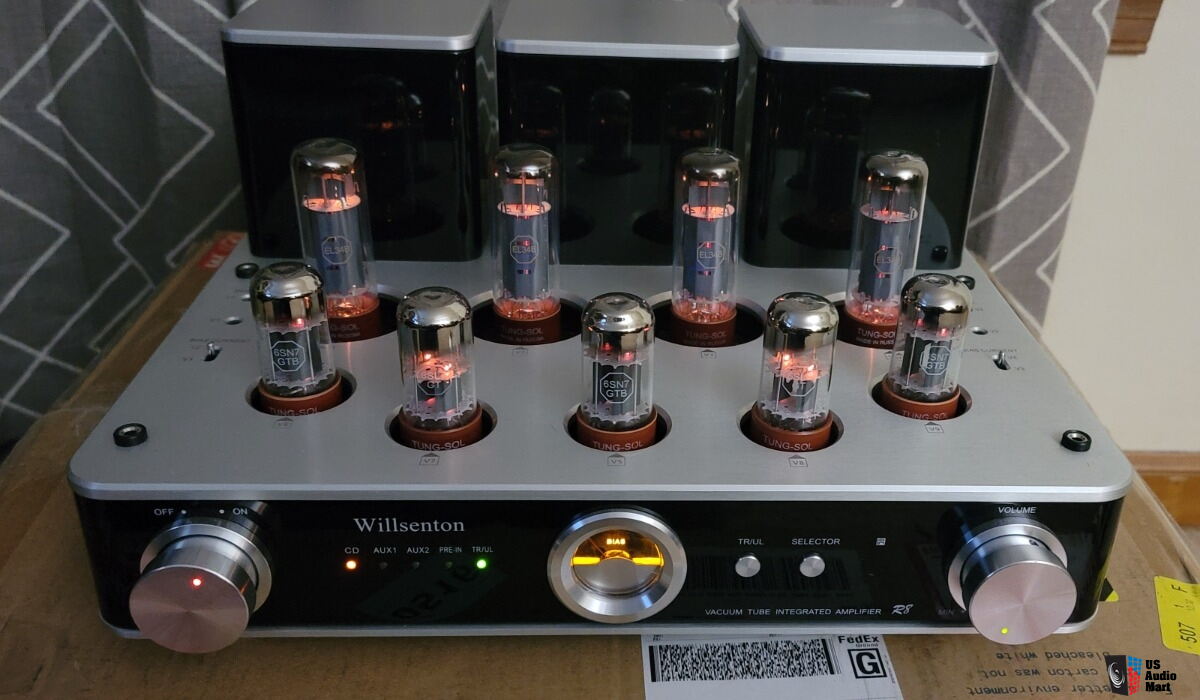 Willsenton R8 integrated amplifier with EL34 tubes, 9 Extra Tung Sol ...