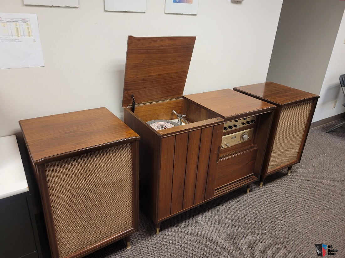 Custom Mid Century Console with Scott Tube Amplifier & Tuner, Jensen ...